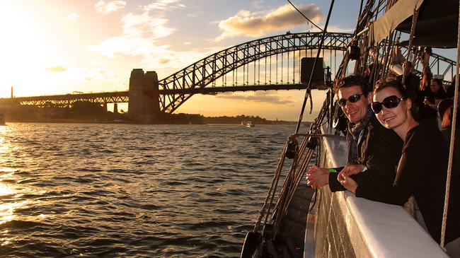 1.5-Hour Twilight Dinner Cruise Aboard Timber Sailing Ship in Sydney ...