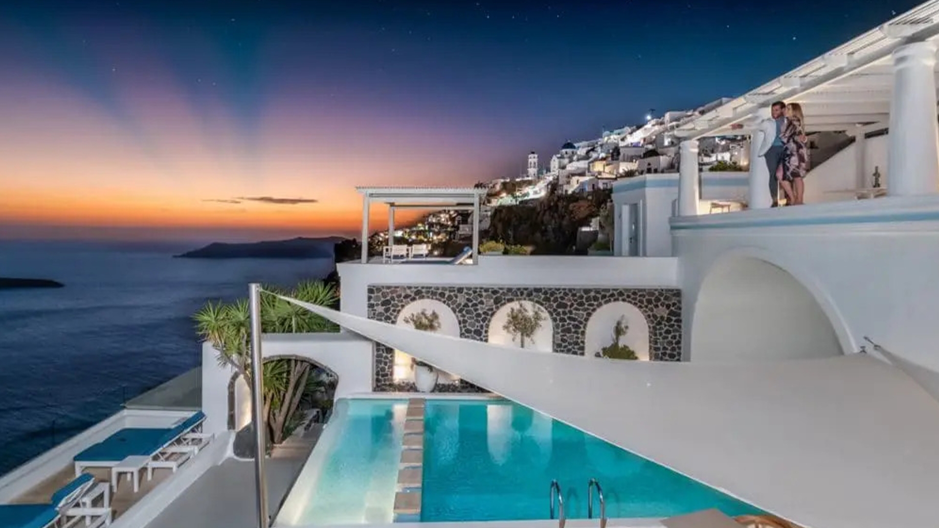 Secluded Santorini Oceanfront Resort Carved into the Cliffs with ...