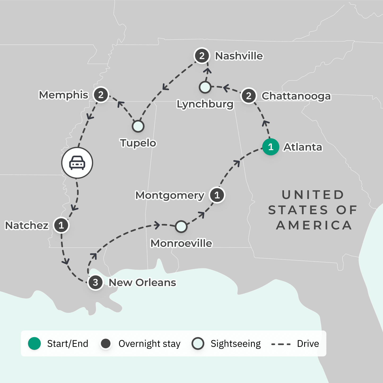 Southern USA 2024 Sights & Sounds Tour with Graceland, Country Music ...