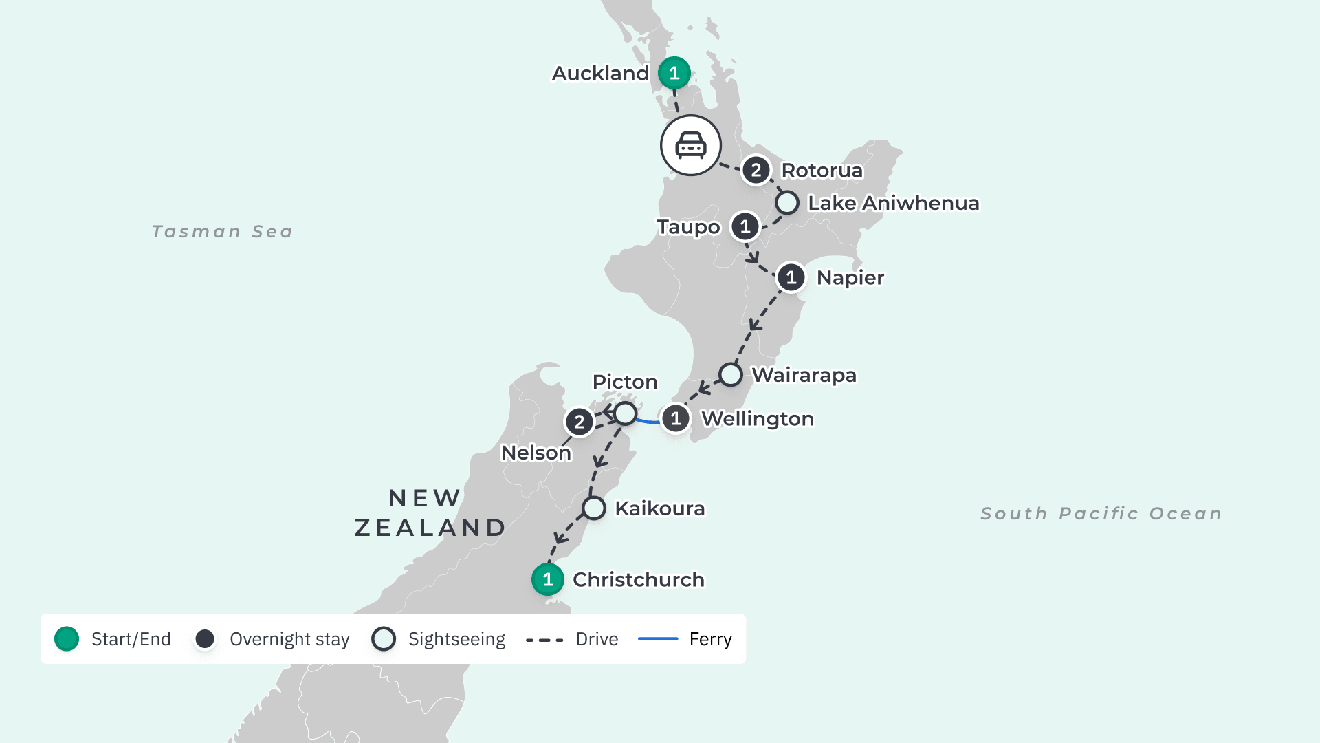 New Zealand 10-Day North to South Highlights with Waitomo Glowworm ...