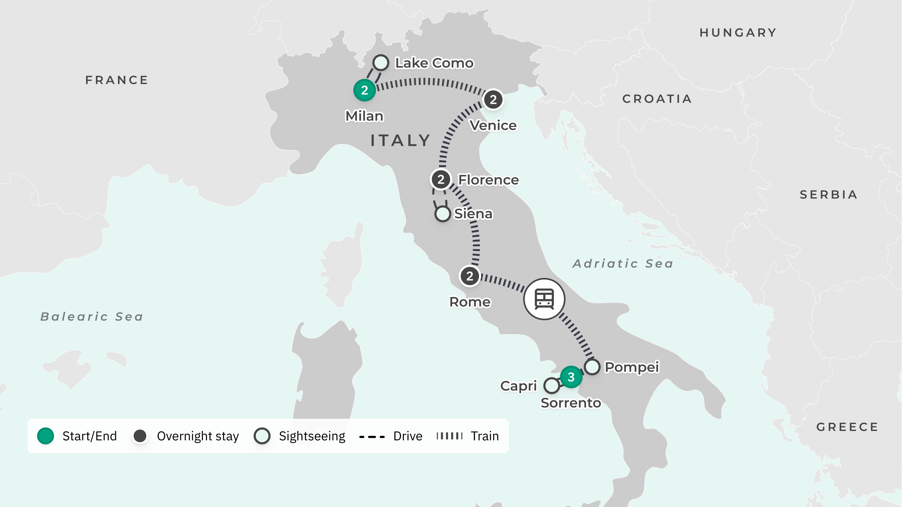 Italy Discovery by First-Class Rail with Chianti Wine Tasting & Lake ...