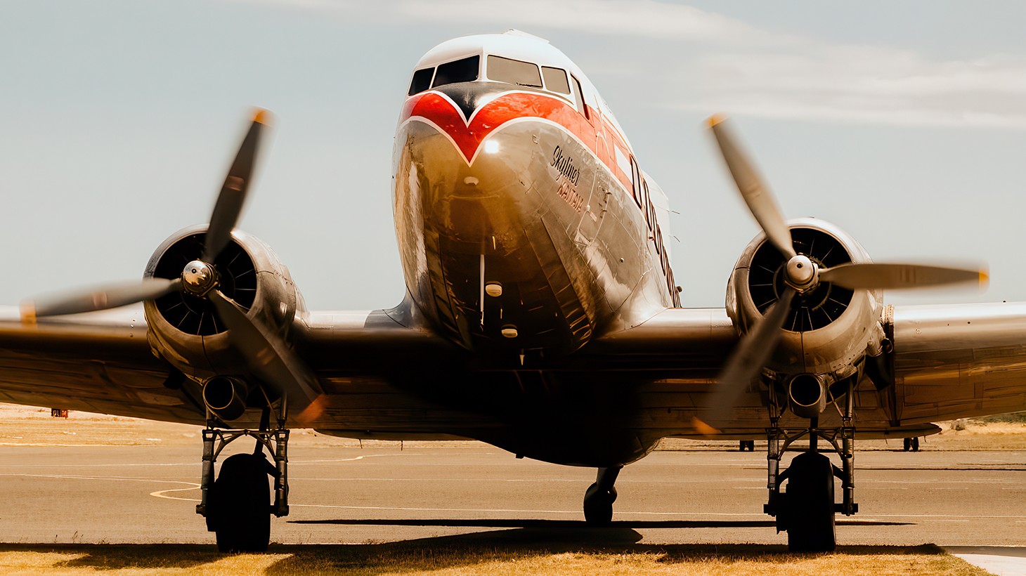 Sunset Flight in Vintage DC-3 Aircraft Along Historic Flight Path with ...