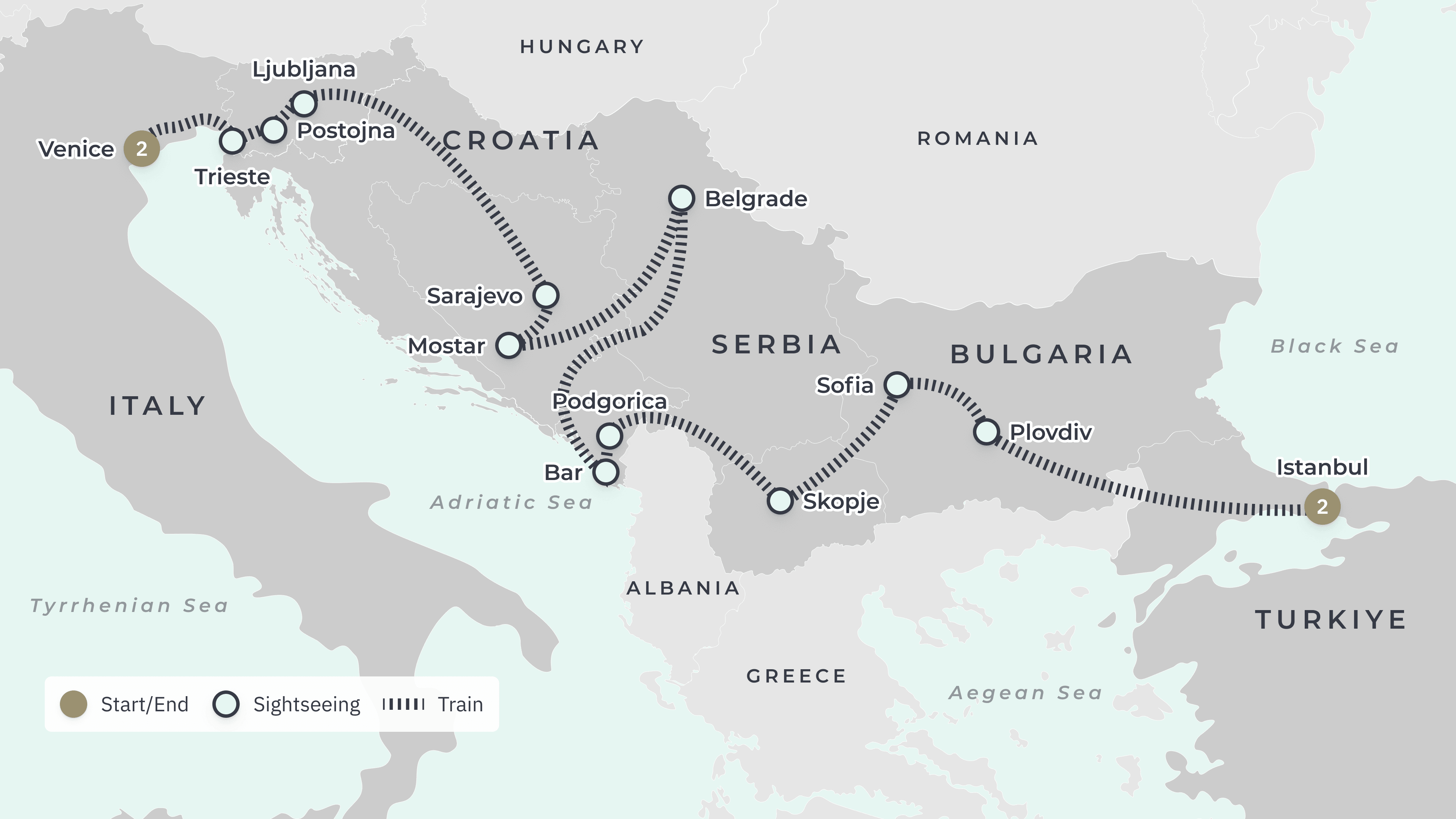 Balkan Explorer All-Inclusive Ultra-Lux Golden Eagle Rail Journey with Montenegro Tour | Luxury