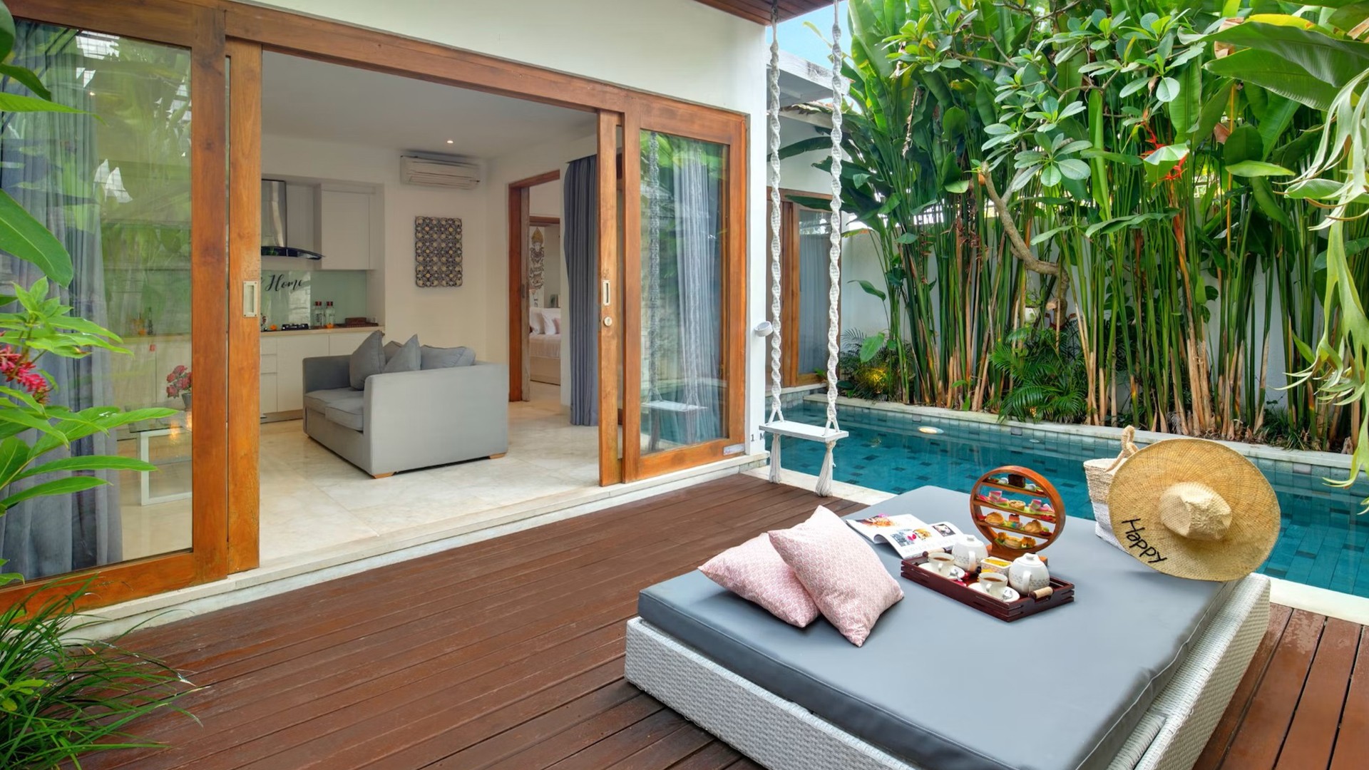 Secluded Bali Villa with Rooftop Terrace & Ocean Views, Jimbaran, Bali